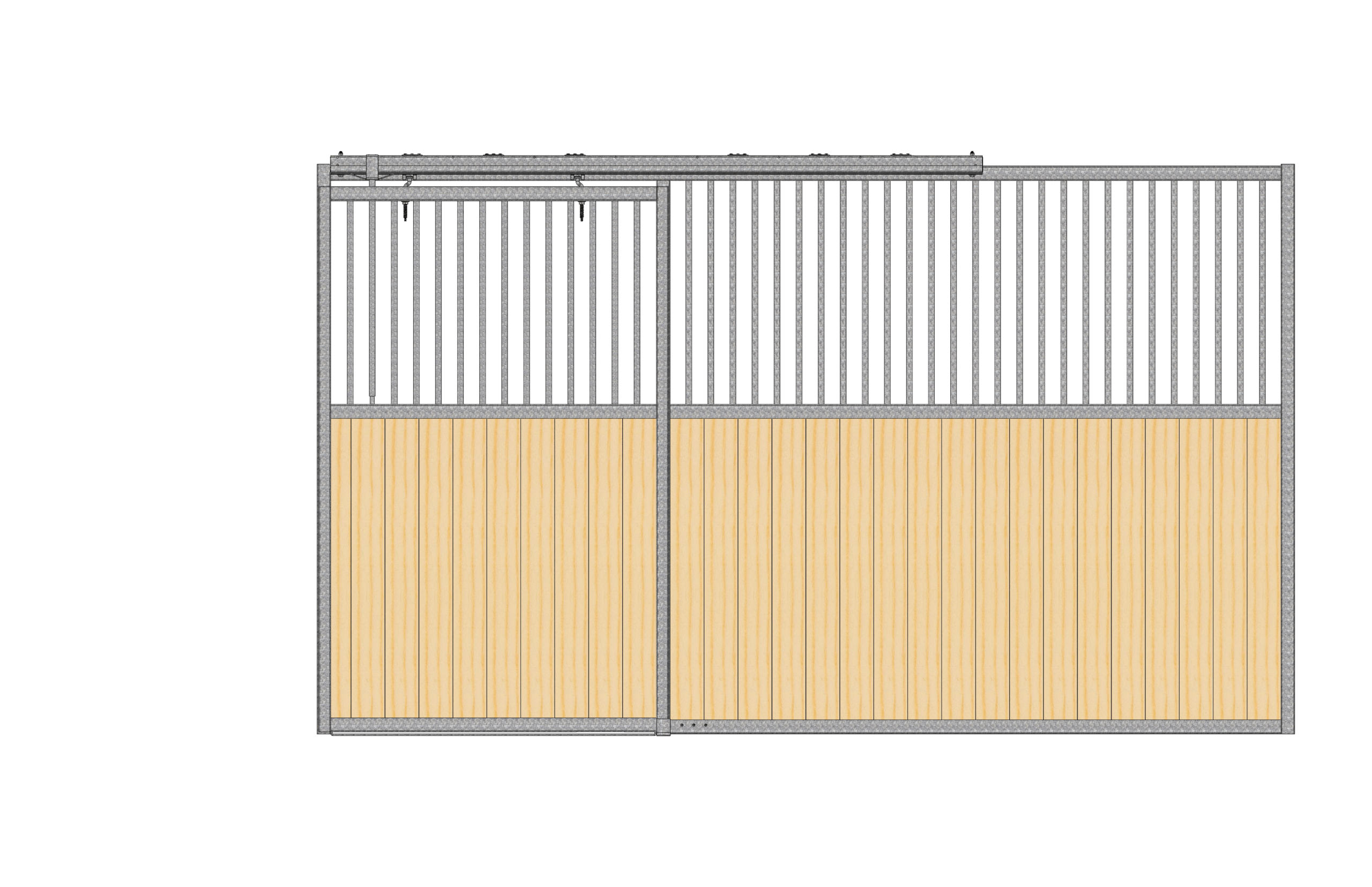 Dublin Stall Front w/ Grill Top Door | RAMM Fence & Stalls