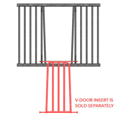 48" Welded V-Door Grill Section | Horse Stalls - Ramm Fence